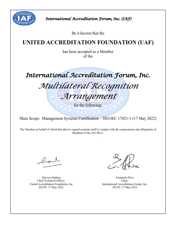 International Recognitions - IAC - Interactional Accreditation Center